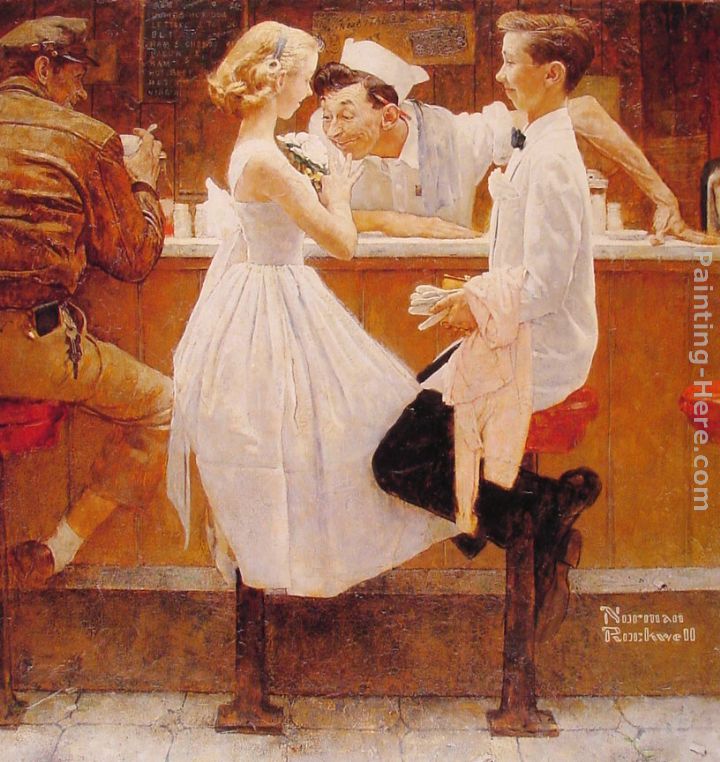 Norman Rockwell After the Prom painting anysize 50% off