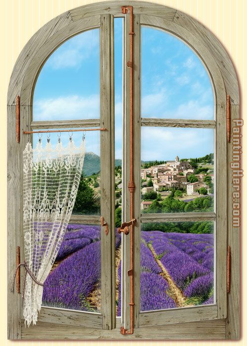 2011 Rectangular Provence Window painting anysize 50% off