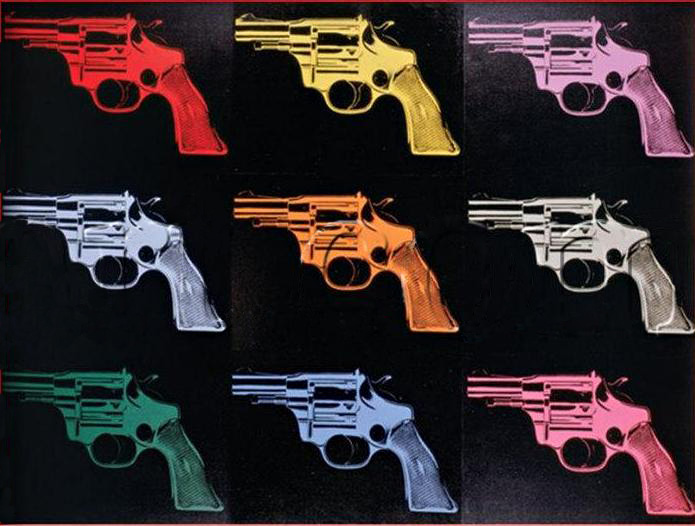 Andy Warhol Gun 1982 painting anysize 50% off