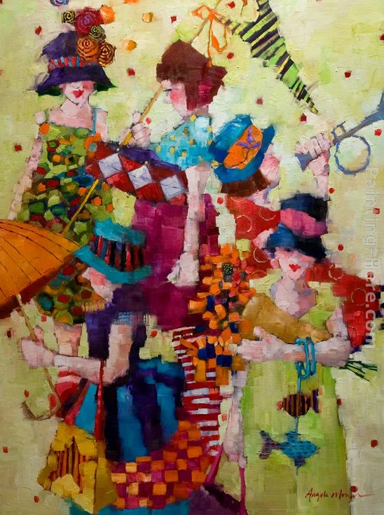 Angela Morgan my immediate circle painting anysize 50% off