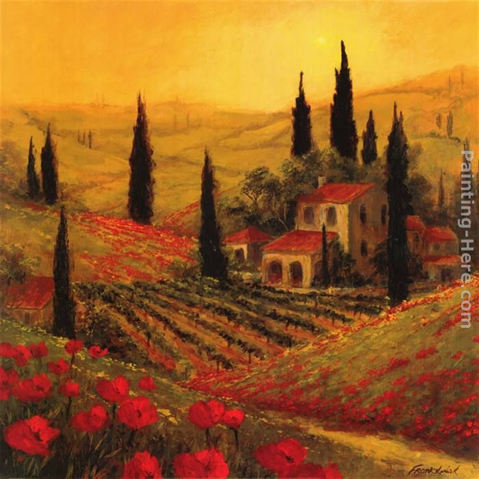 Art Fronckowiak Poppies of Toscano II painting anysize 50% off