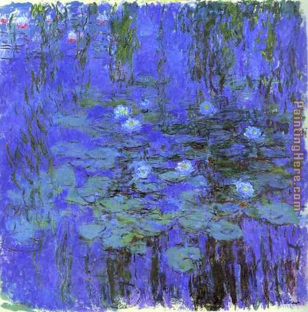 Claude Monet Blue Water Lilies painting anysize 50% off