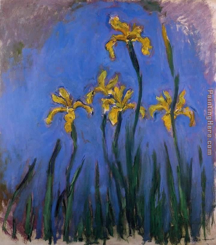 Claude Monet Yellow Irises 1 painting anysize 50% off
