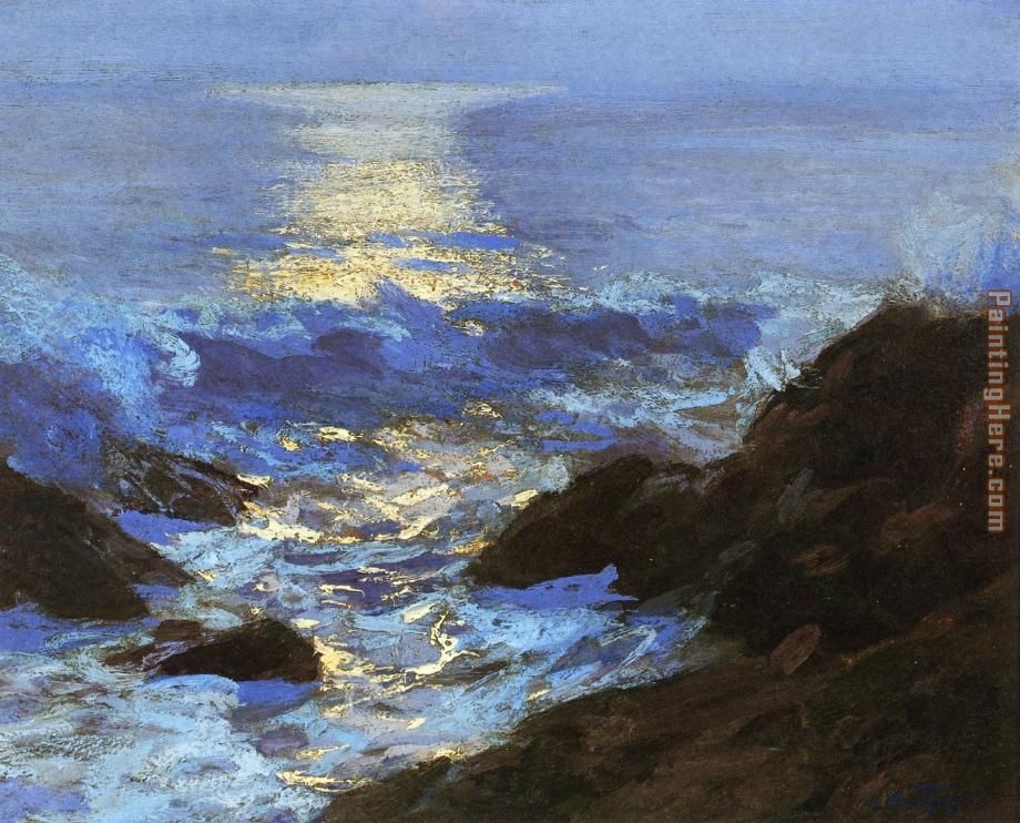 Edward Henry Potthast Seascape Moonlight painting anysize 50% off