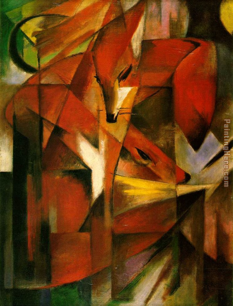 Franz Marc Foxes painting anysize 50% off