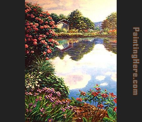 Henry Peeters Lakeside retreat painting anysize 50% off