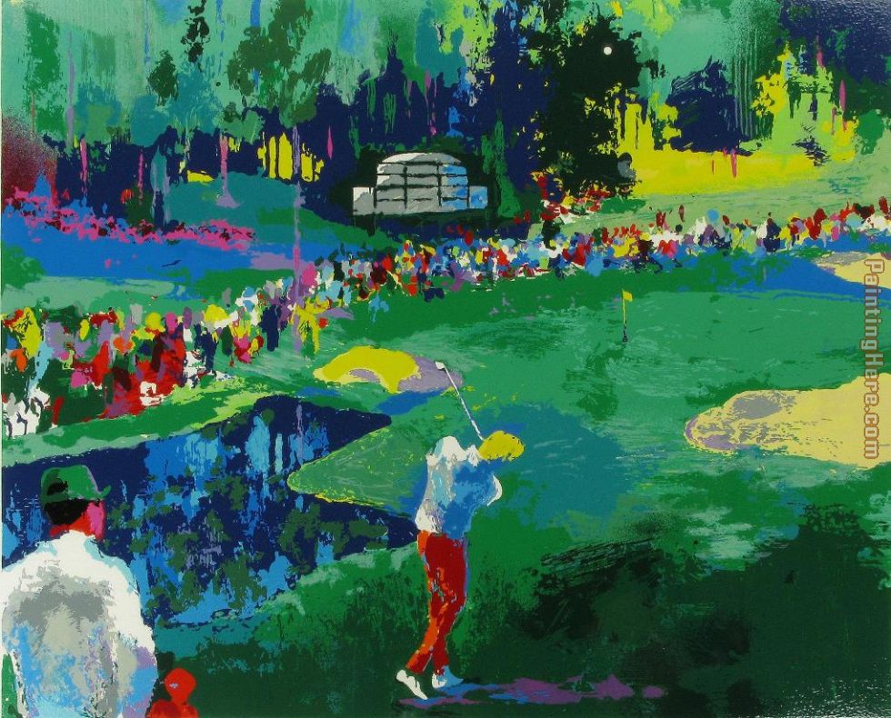 Leroy Neiman 16th at Augusta painting anysize 50% off