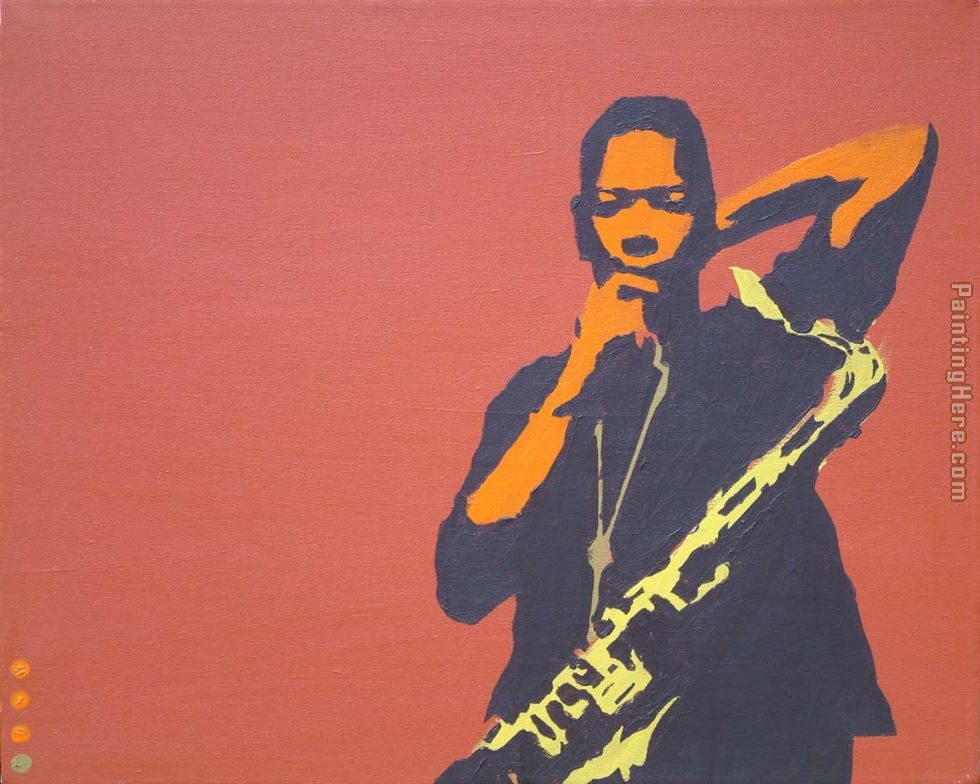 Pop art coltrane on rust painting anysize 50% off