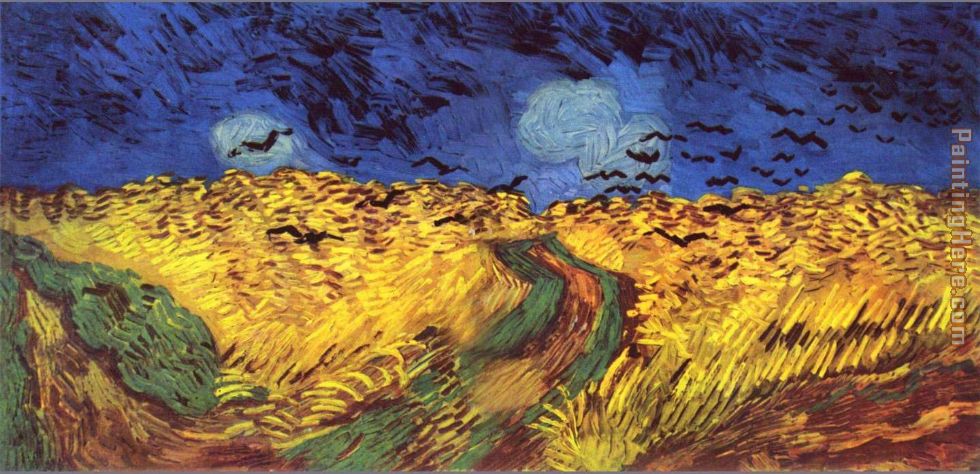 Vincent van Gogh Crows over wheat field painting anysize 50% off