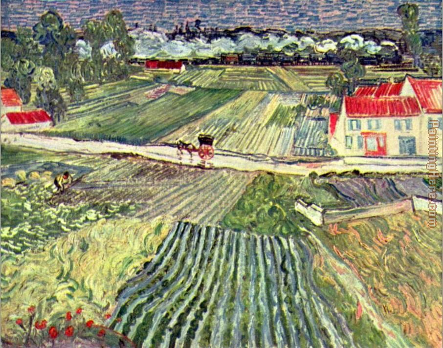 Vincent van Gogh Landscape at Auvers in the Rain painting anysize 50% off