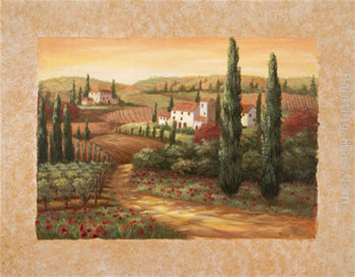 Vivian Flasch Tuscan Sunset II painting anysize 50% off
