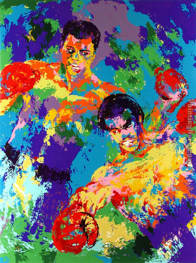 Leroy Neiman Ali Foreman Zaire painting anysize 50% off