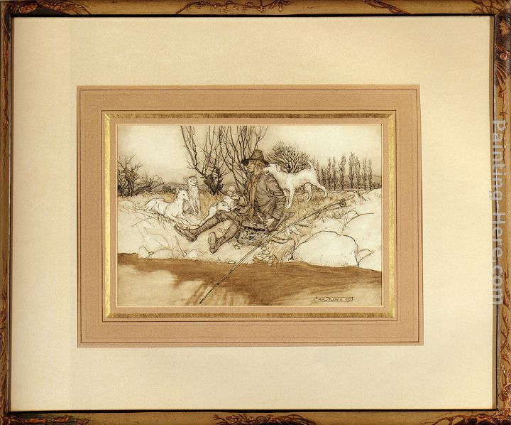 Arthur Rackham Rip Van Winkle painting anysize 50% off