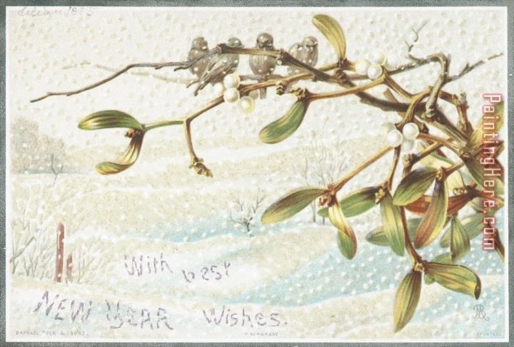 English School Mistletoe In The Snow painting anysize 50% off