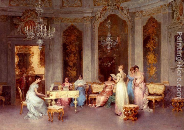 Francesco Beda Parlor Scene painting anysize 50% off