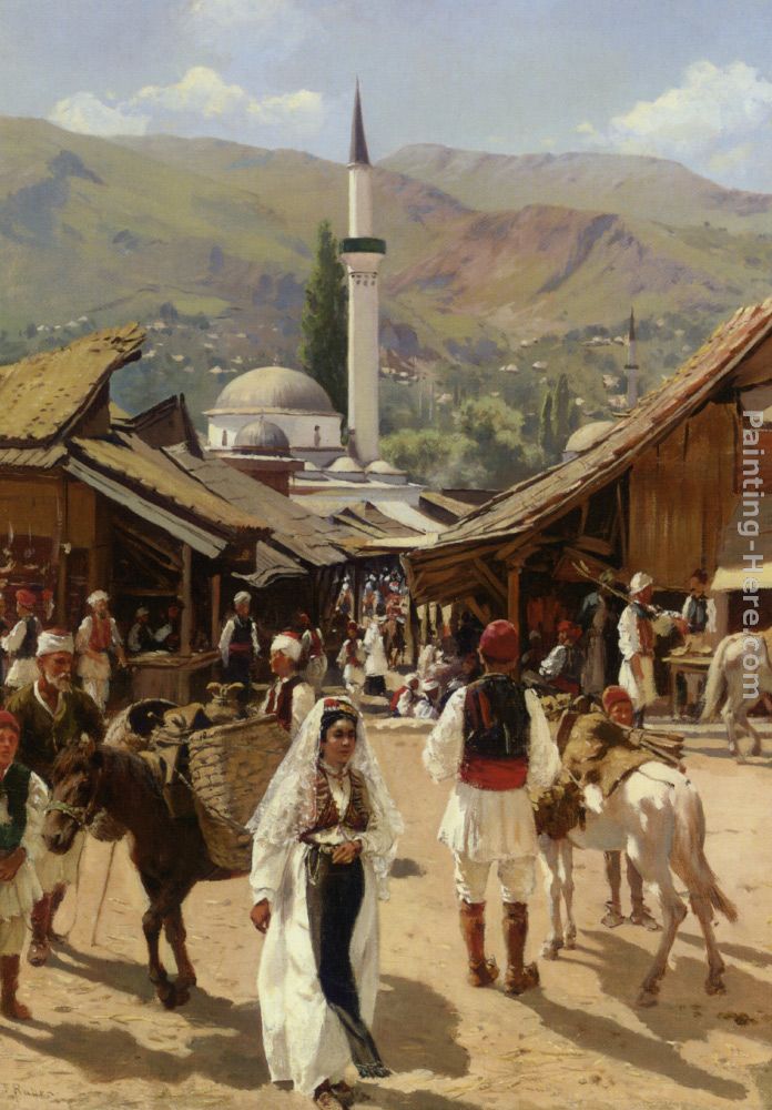 Franz Leo Ruben View of Bascarsija Santajevo painting anysize 50% off