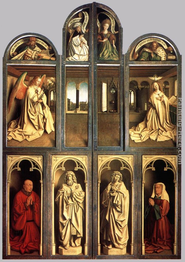 Jan van Eyck The Ghent Altarpiece (wings closed) painting anysize 50% off