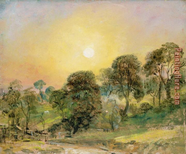John Constable Trees on Hampstead Heath at Sunset painting anysize 50% off